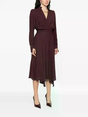 Elisabetta Franchi Wrap-design Flared Hem Dress