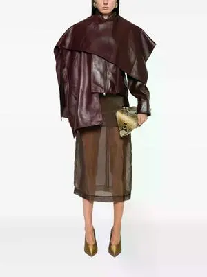 DUCIE Naomi Leather Jacket - Red