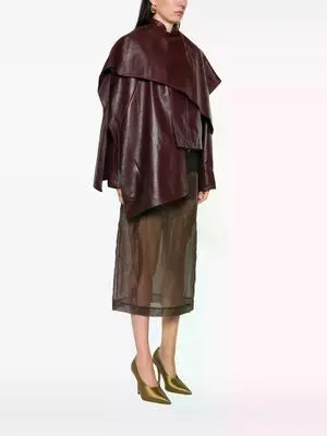 DUCIE Naomi Leather Jacket - Red