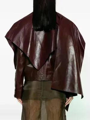 DUCIE Naomi Leather Jacket - Red