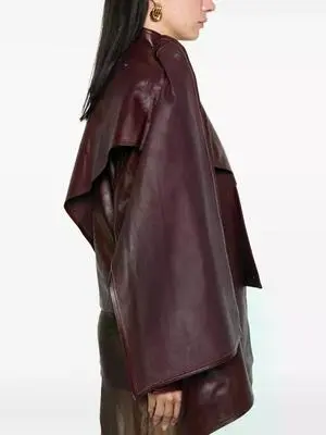 DUCIE Naomi Leather Jacket - Red