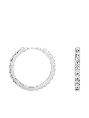 DOWER & HALL Lumiere Sapphire Hoop Earrings - Silver