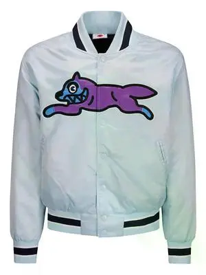 ICECREAM Running Dog Satin Bomber Jacket - Blue
