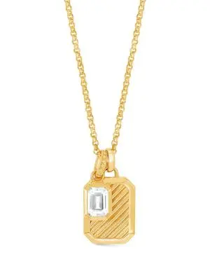 DOWER & HALL Topaz Octagon Humbug Pendant Necklace - Gold