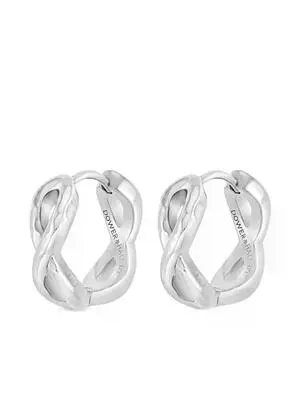 DOWER & HALL Small Entwined Infinity Huggie Earrings