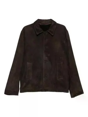 SALVATORE SANTORO Button-fastening Suede Jacket
