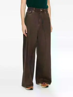 GANNI Wide-leg Jeans - Brown