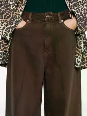 GANNI Wide-leg Jeans - Brown