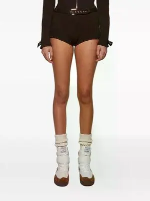 Magda Butrym Belted Ribbed-knit Shorts