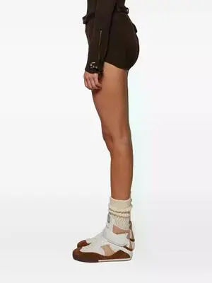 Magda Butrym Belted Ribbed-knit Shorts