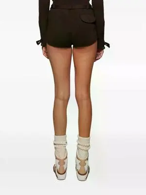 Magda Butrym Belted Ribbed-knit Shorts