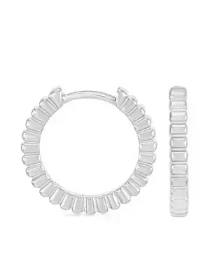 DOWER & HALL Humbug Huggie Hoops - Silver