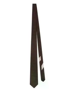 Dries Van Noten Wool-blend Neck Tie - Brown
