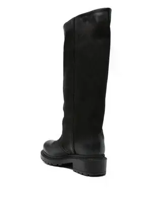 METISSE 40mm Slouch Calf-leather Boots - Black