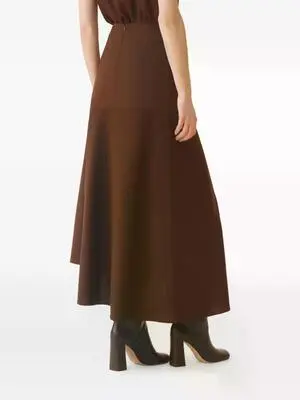Fabiana Filippi Wool-blend Asymmetric Maxi Skirt