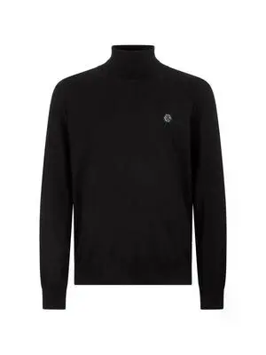 Philipp Plein Ribbed Turtleneck Sweater - Black