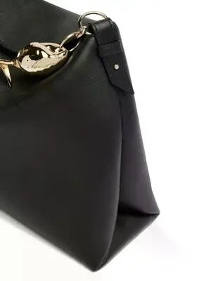 Erdem Large Bloom Leather Bag - Black