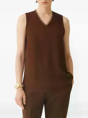 Fabiana Filippi V-neck Embellished Top