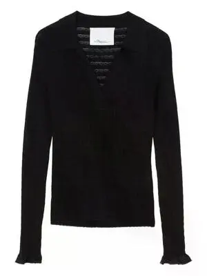 3.1 Phillip Lim Ribbed Knit Long Sleeve Sweater