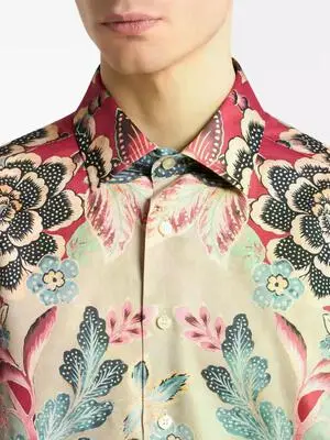 Etro Floral-print Shirt - Neutrals