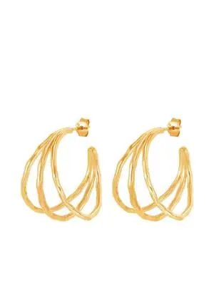 DOWER & HALL Waterfall Hoop Earrings - Gold