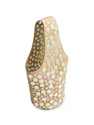 Khaite Livia Studded Suede Bucket Bag - Brown