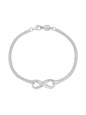 DOWER & HALL Entwined Infinity Double-chain Bracelet - Silver
