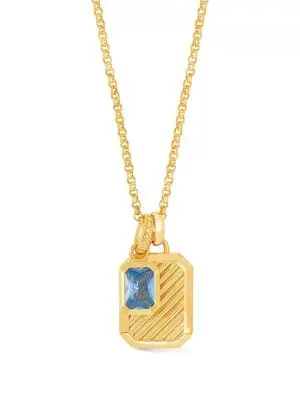 DOWER & HALL Octagon Topaz Pendant Necklace - Gold