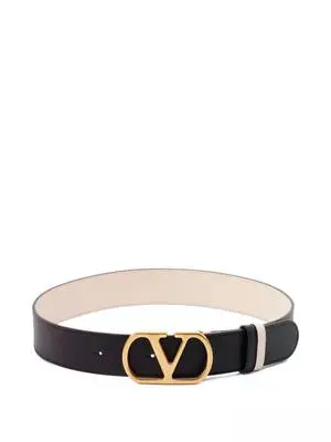 Valentino Garavani V-logo Reversible Belt - Black