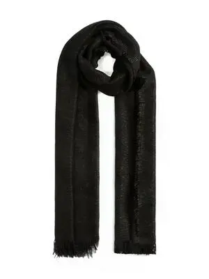Fabiana Filippi Metallic-thread Fringed Scarf - Black