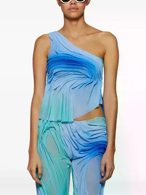 DI PETSA Wetlook Gradient One-shoulder Top