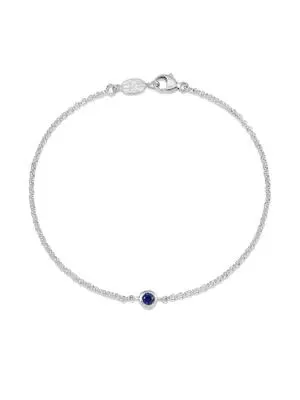 DOWER & HALL Dewdrop Sapphire Chain Bracelet - Silver