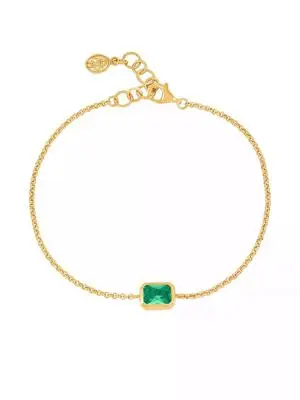 DOWER & HALL Octagon Green Garnet Bracelet - Gold