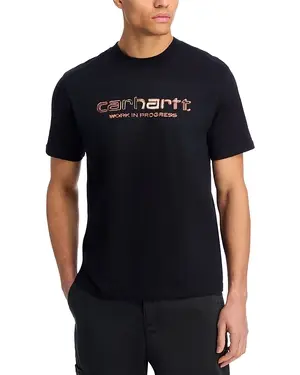 Carhartt Work In Progress Solar Chrome Short Sleeve Logo Tee - Black