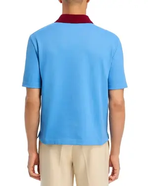 Marni Regular Fit Pique Polo Shirt - Iris Blue