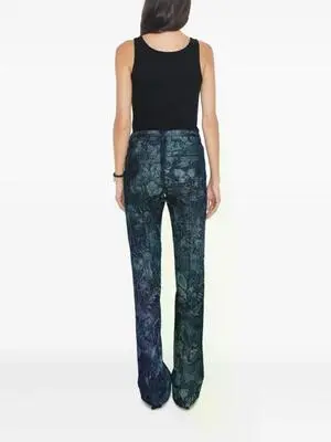 Tory Burch Printed Flared Jeans