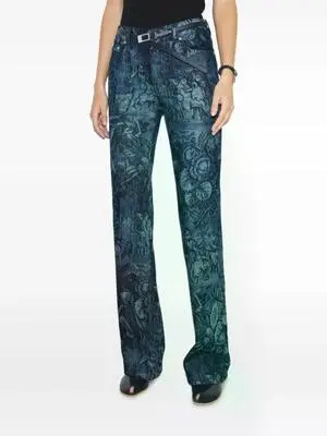 Tory Burch Printed Flared Jeans