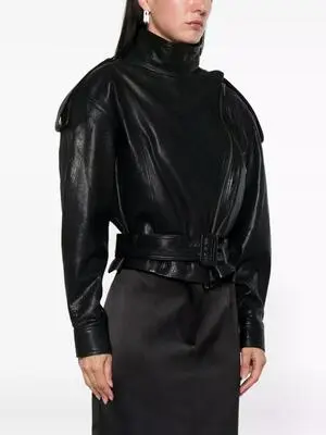DUCIE Grained Leather Jacket