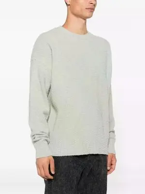 ROBERTO COLLINA Textured Crew-neck Sweater - Green