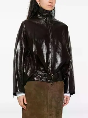 SALVATORE SANTORO Belted Leather Jacket
