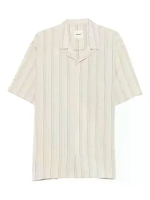 NOYOCO Orleans Striped Camp-collar Shirt
