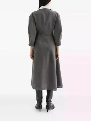 JIL SANDER Contrasting-collar Midi Dress