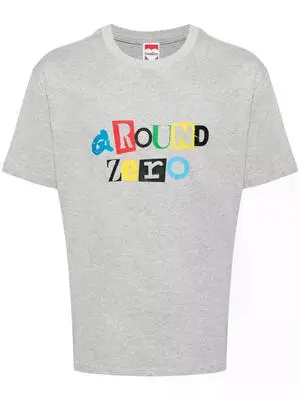 GROUND ZERO Logo-print Cotton T-shirt - Grey
