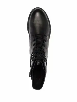 Geox Lace-up Leather Ankle Boots