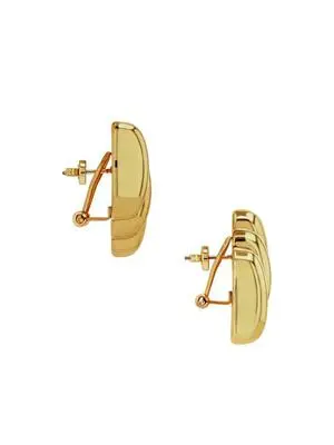 ANINE BING Diagonal Ribbed Earrings