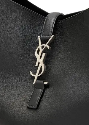 Saint Laurent Le 5 A 7 Large Grained Leather Shoulder Bag - Black