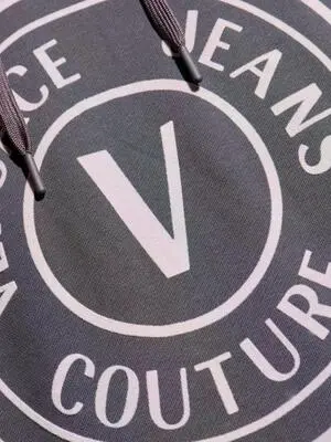 Versace Logo-embellished Hoodie - Grey