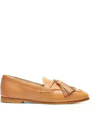 STUART WEITZMAN Tassel Leather Loafers - Brown