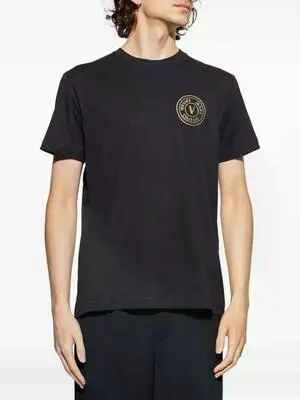 Versace Logo-plaque T-shirt - Black