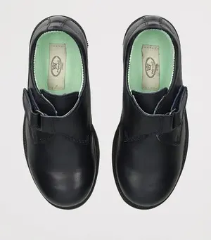 PAPOUELLI Leather Fergus Shoes - Navy